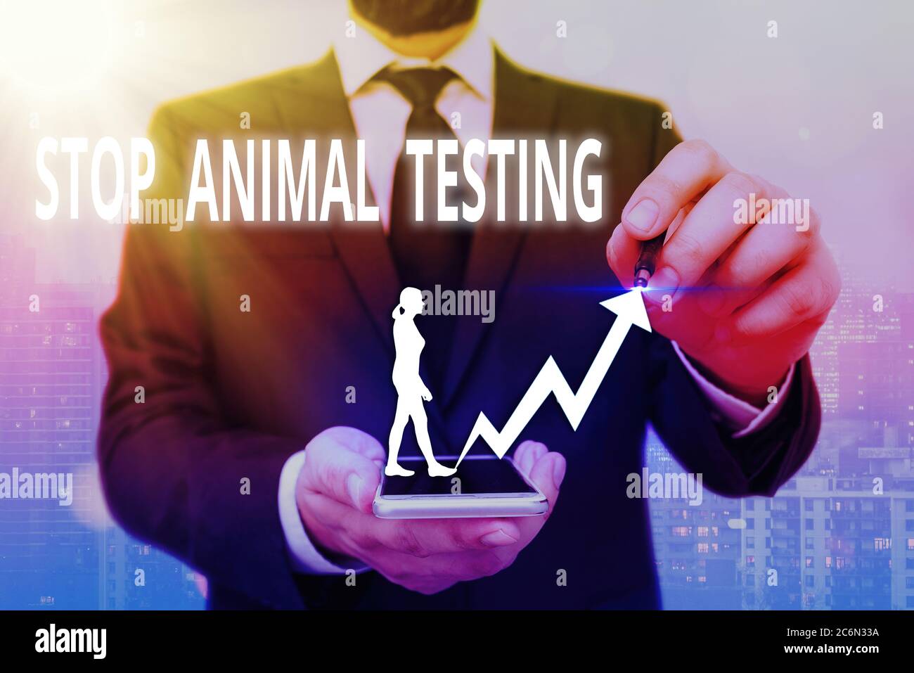 Writing note showing Stop Animal Testing. Business concept for put an ...
