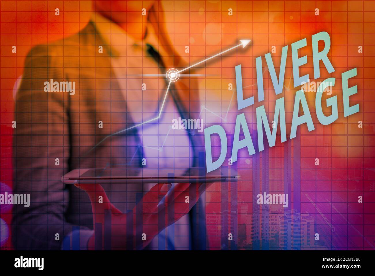 Handwriting text Liver Damage. Conceptual photo any disorder of the ...