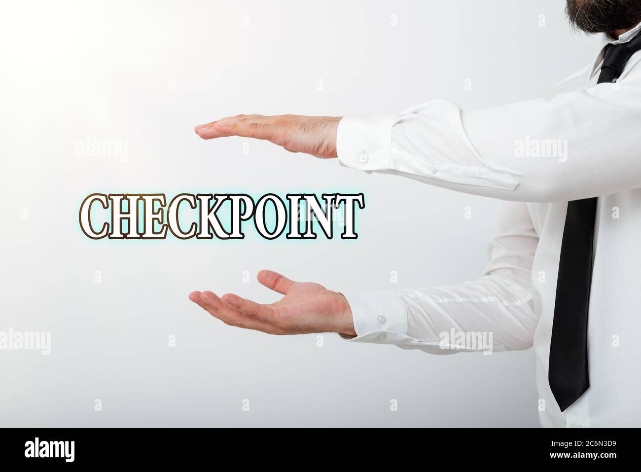 Word writing text Checkpoint. Business photo showcasing manned entrance ...