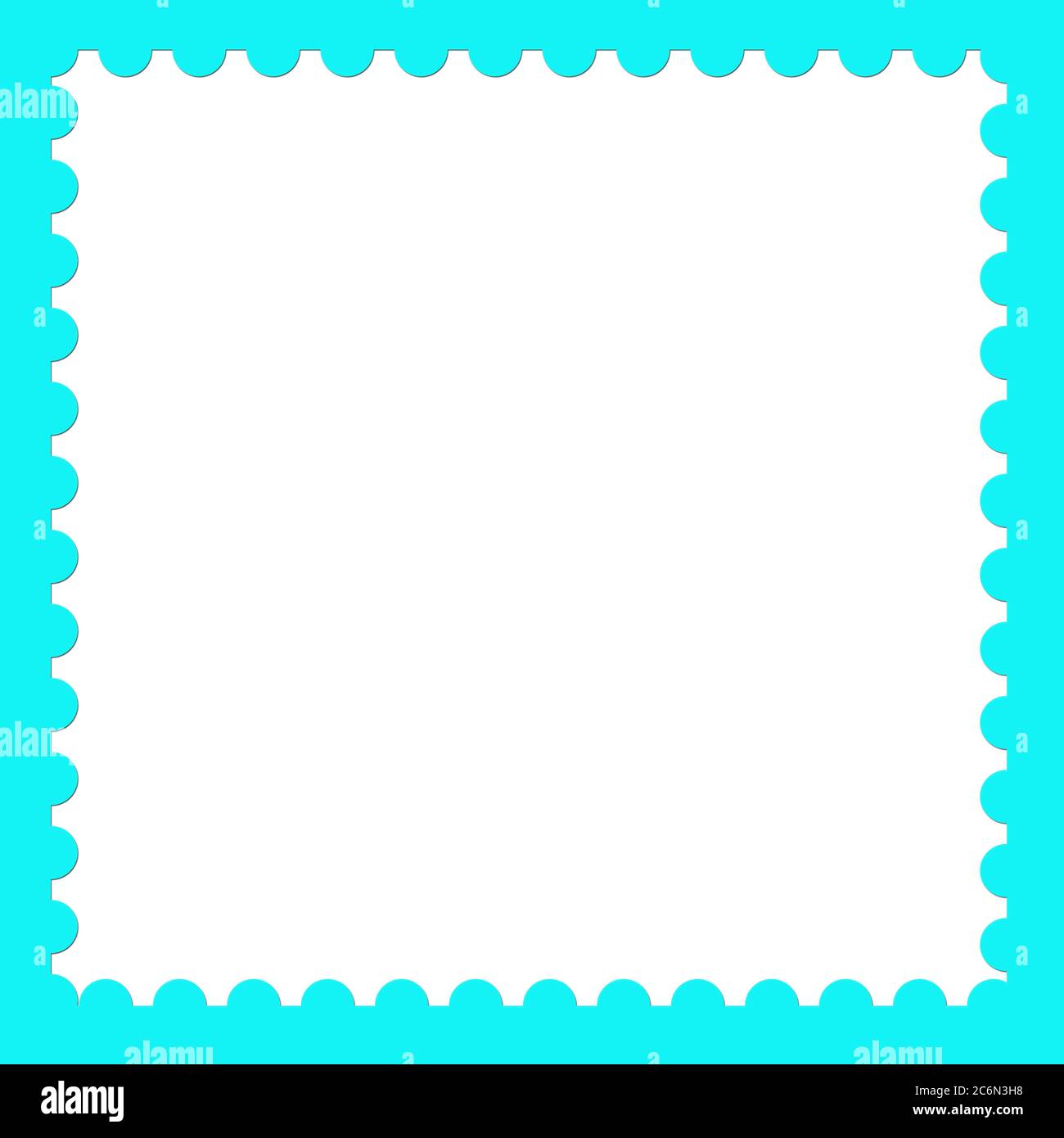 Postage stamp design blank background template with perforations and ...