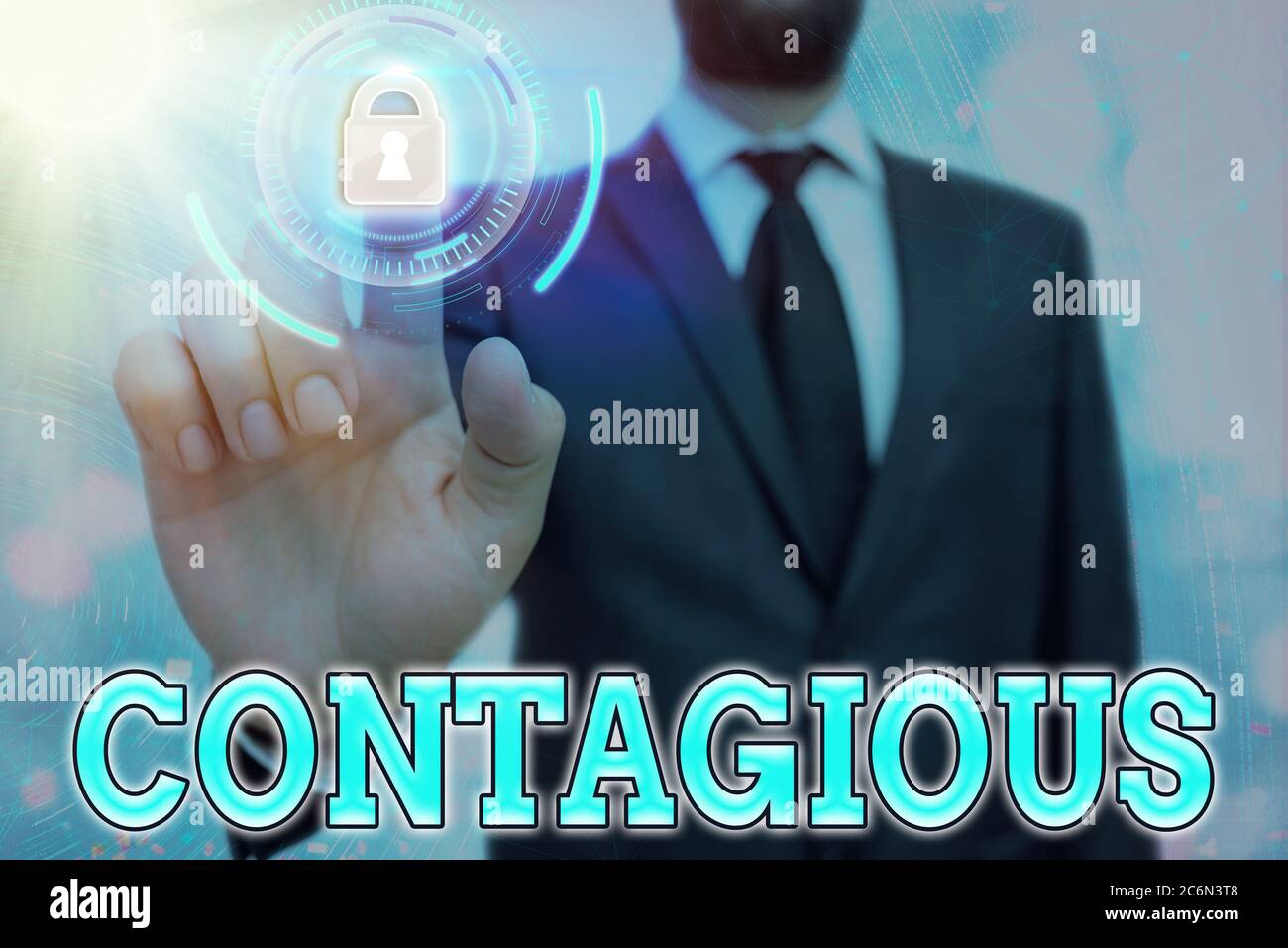 Conceptual hand writing showing Contagious. Concept meaning ...