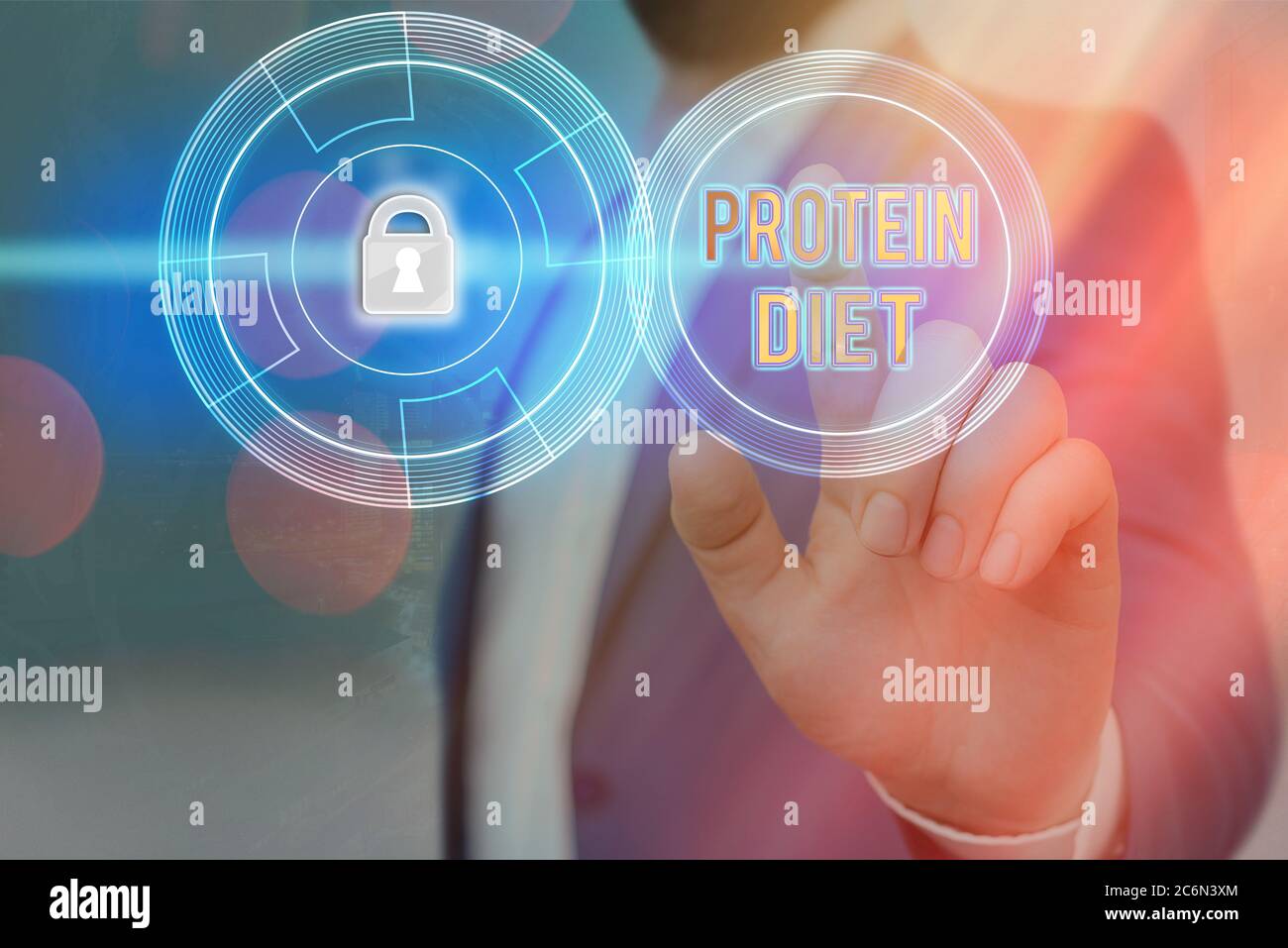 Handwriting text writing Protein Diet. Conceptual photo consumption of ...