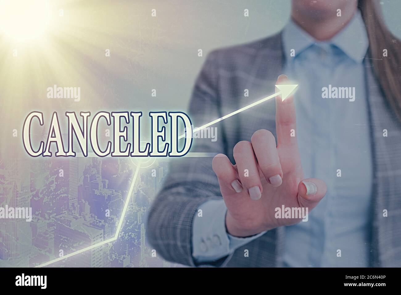 Writing note showing Canceled. Business concept for to decide not to ...