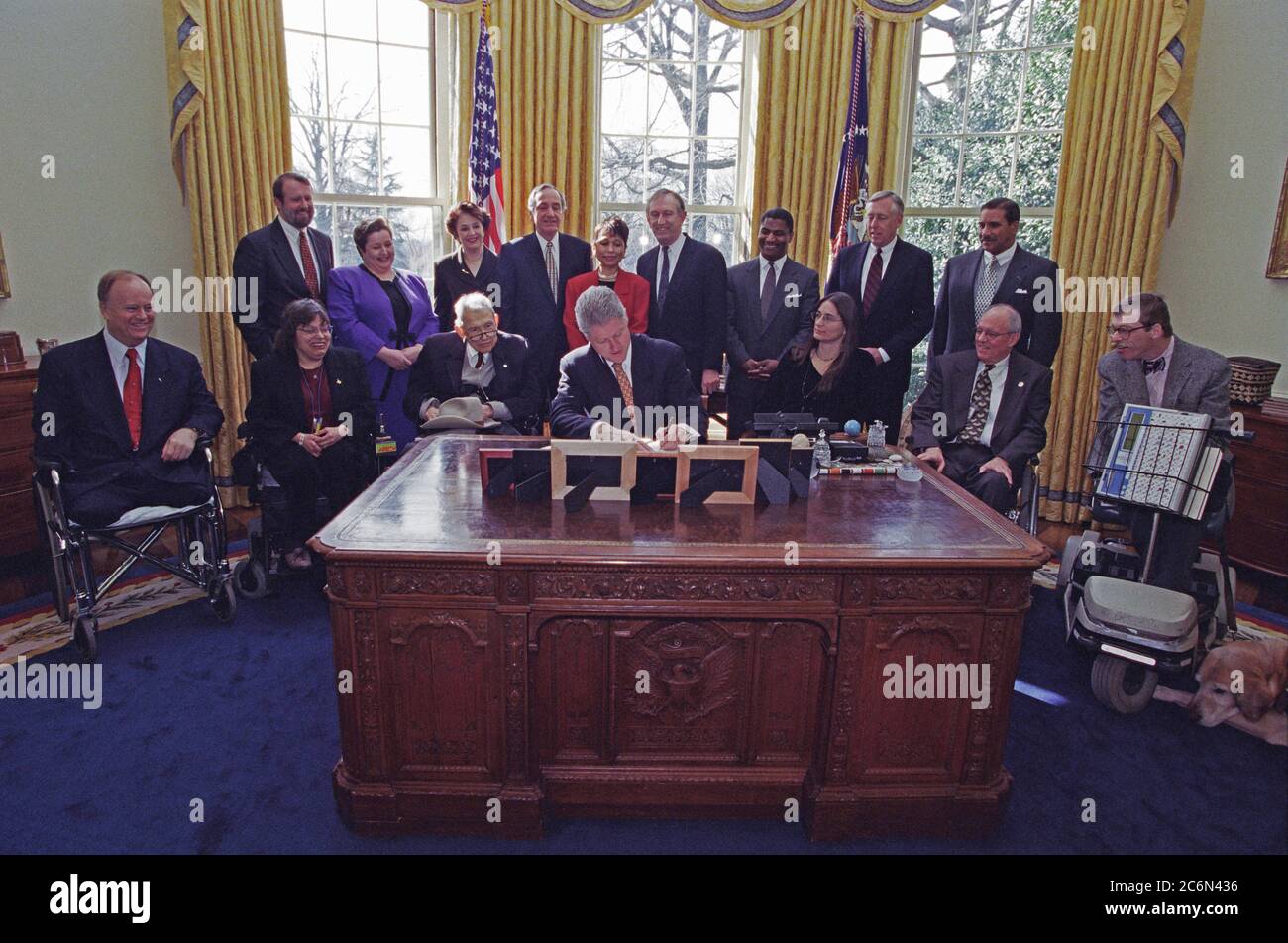 Photograph of President William Jefferson Clinton Signing Executive ...