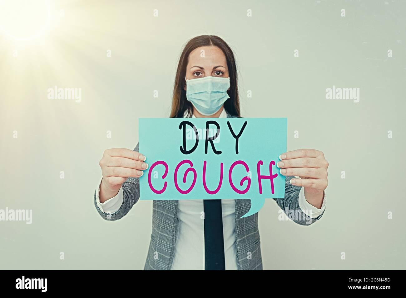 Conceptual hand writing showing Dry Cough. Concept meaning cough that ...