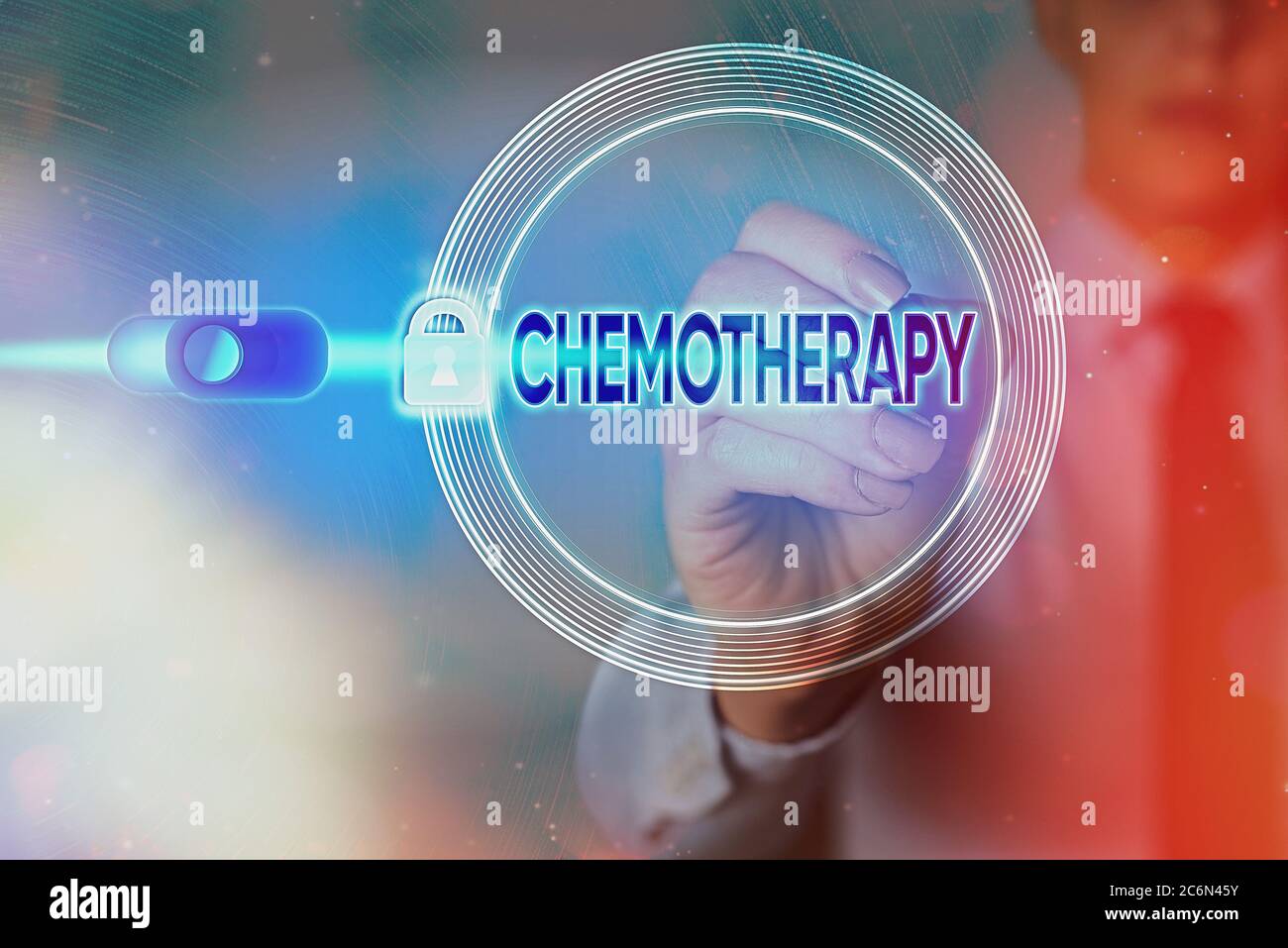 Writing note showing Chemotherapy. Business concept for the treatment ...