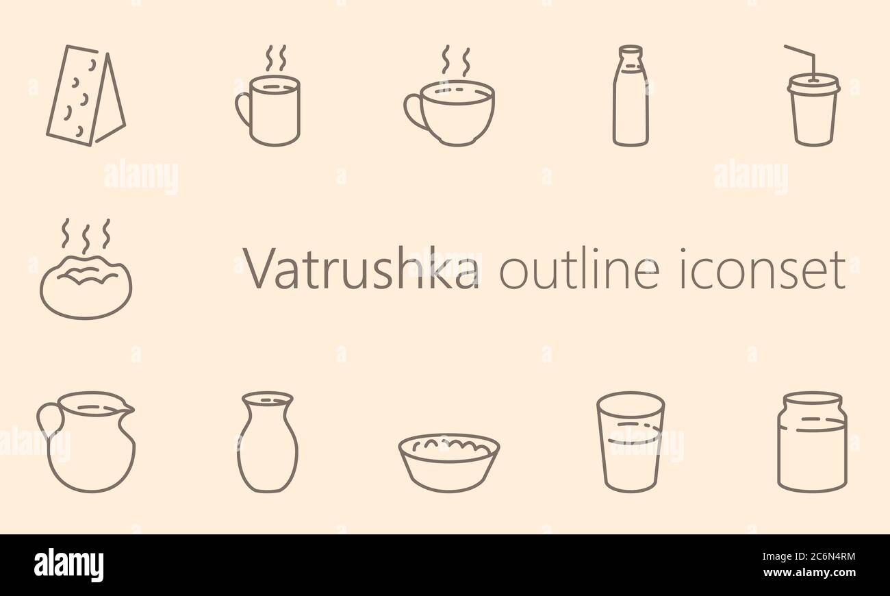 11 food outline icons for web, mobile app, presentations and other ...