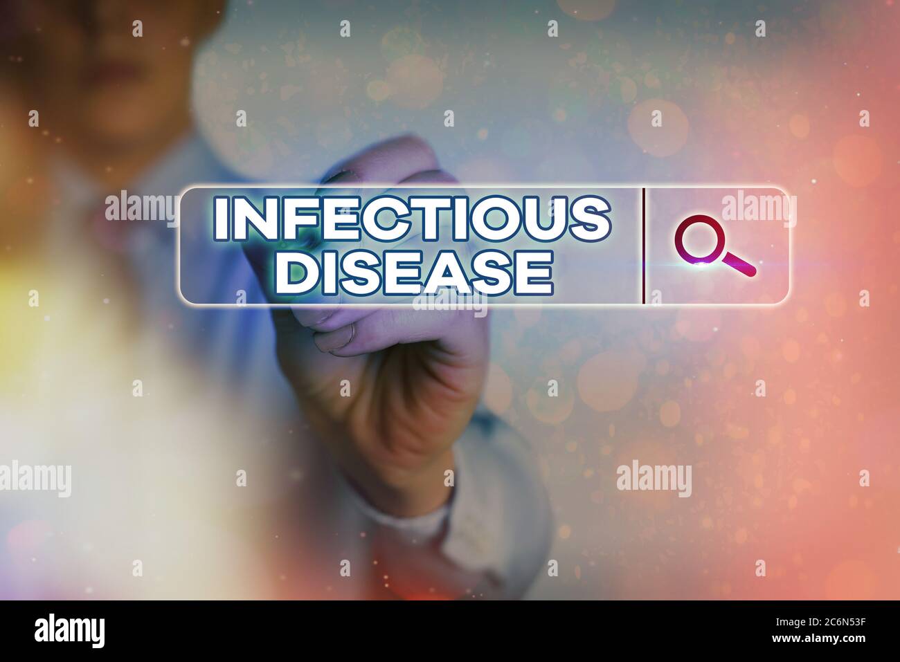 Writing note showing Infectious Disease. Business concept for caused by ...