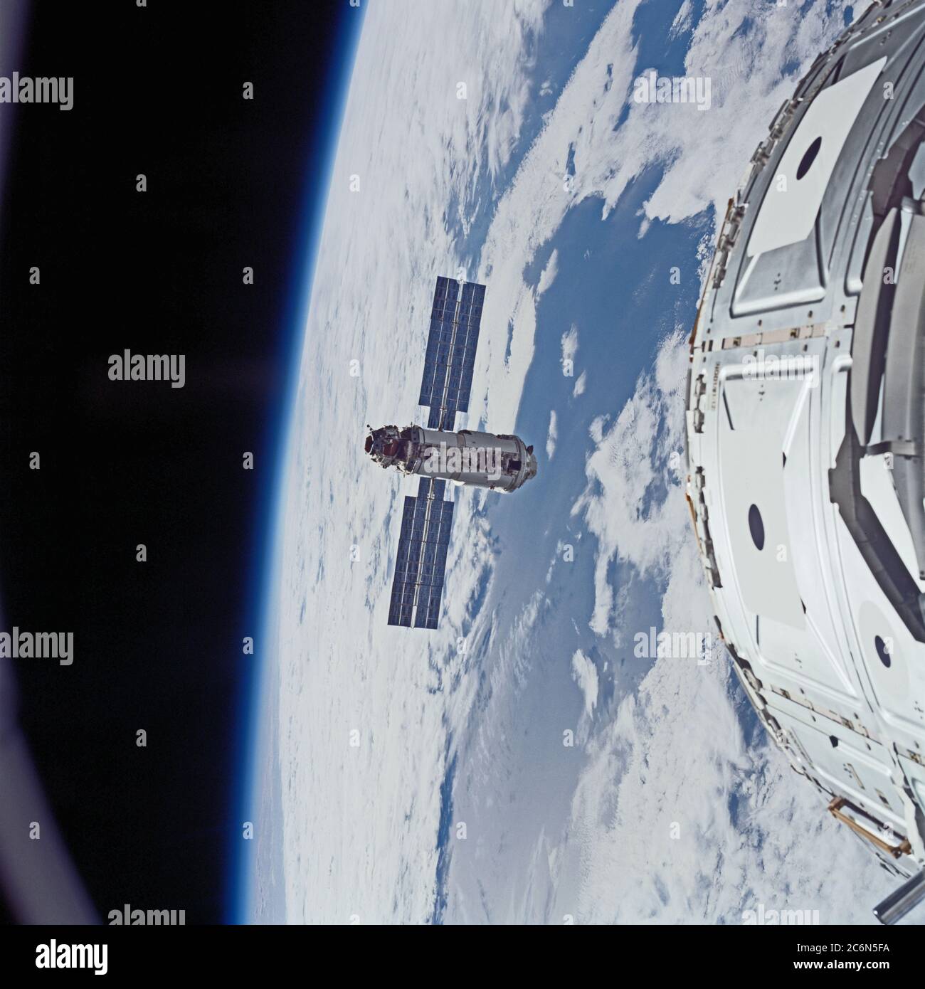 (4-15 Dec. 1998) --- With the U.S.-built Unity module in the foreground ...