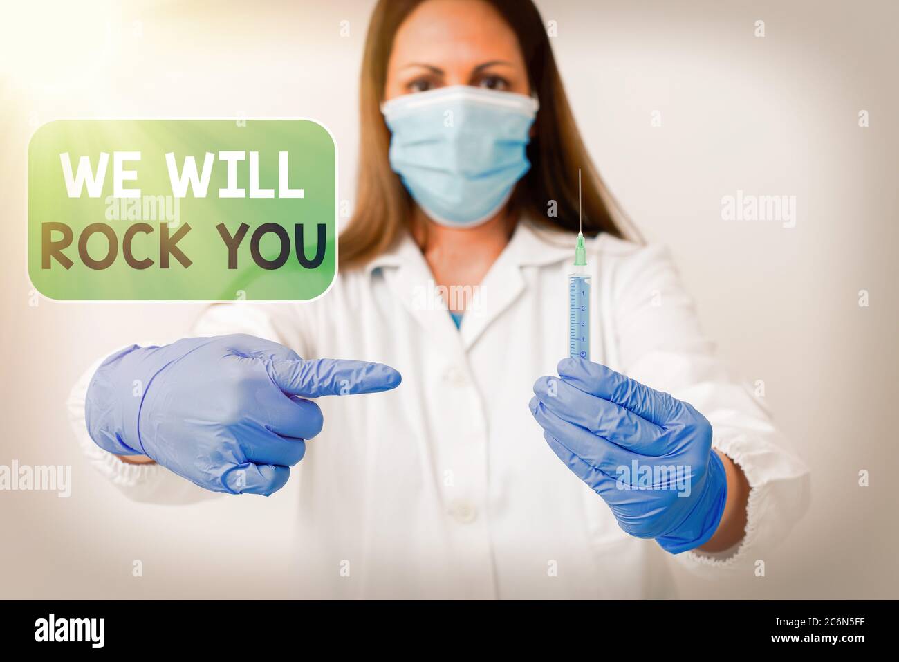 Word writing text We Will Rock You. Business photo showcasing to be ...