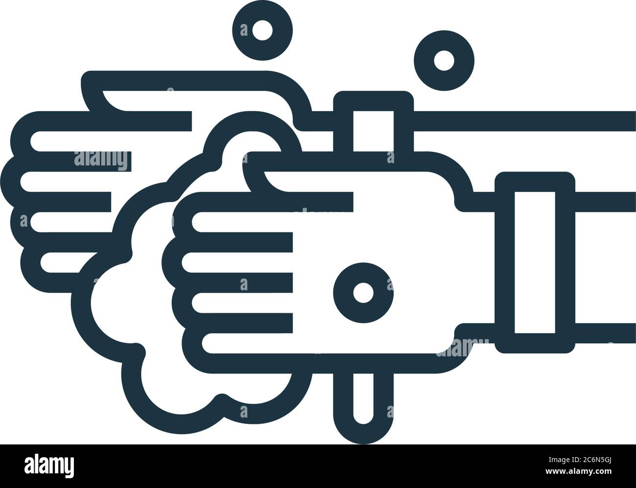 hand washing vector icon. hand washing editable stroke. hand washing ...