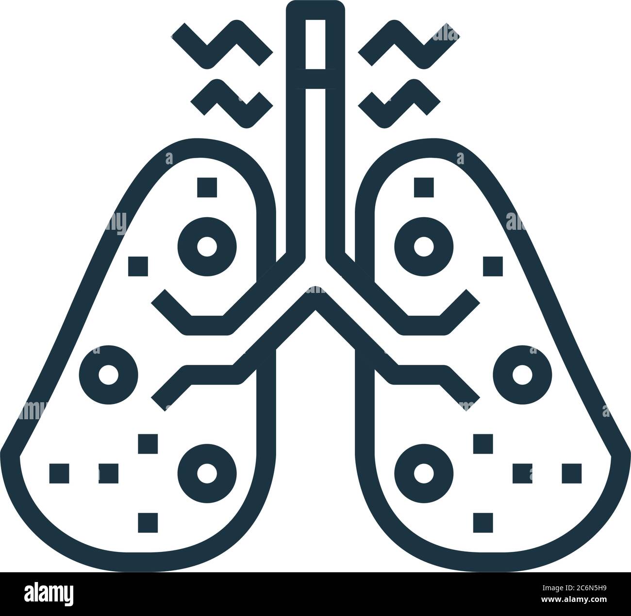 lungs vector icon. lungs editable stroke. lungs linear symbol for use ...