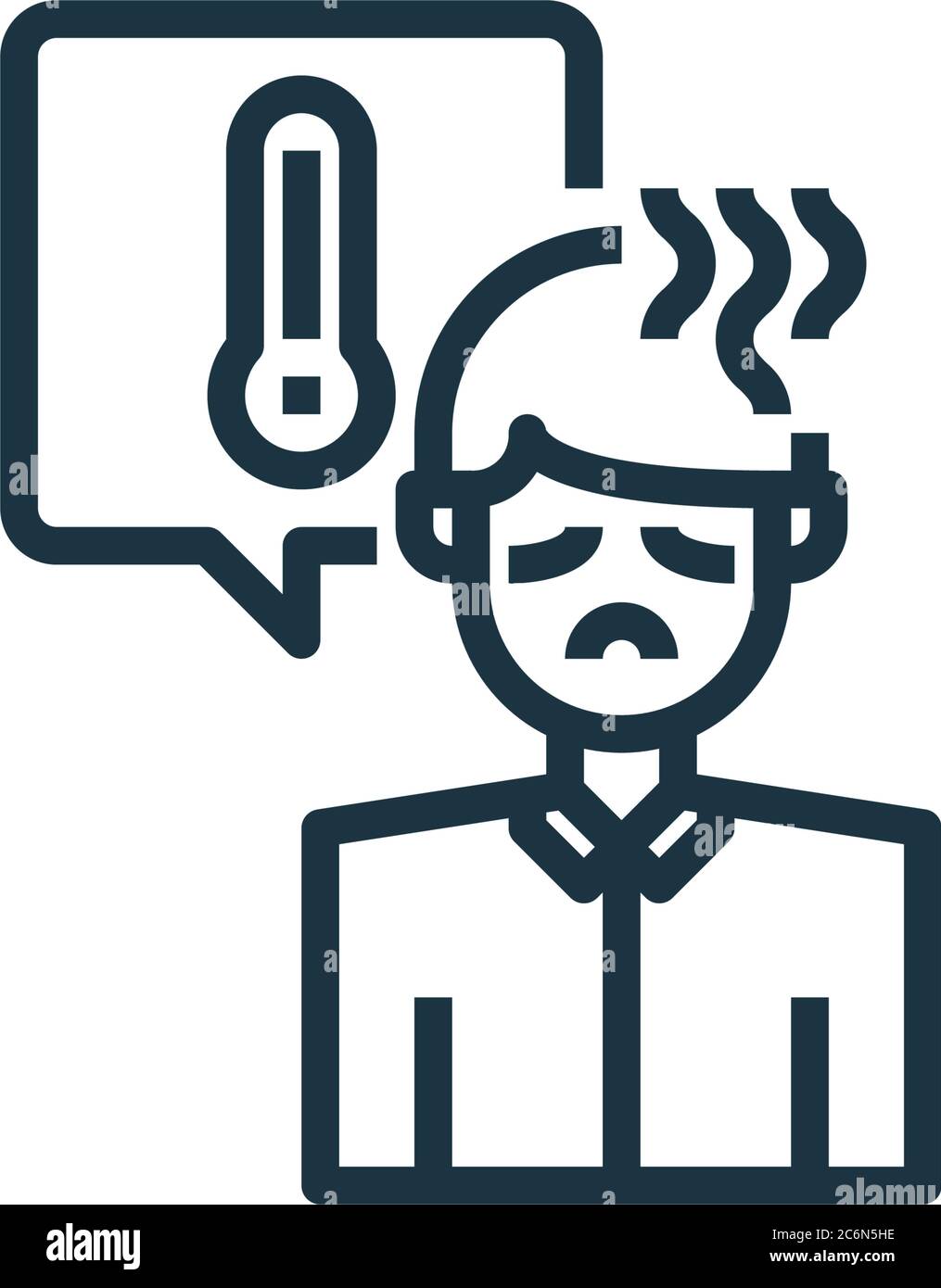 fever vector icon. fever editable stroke. fever linear symbol for use ...