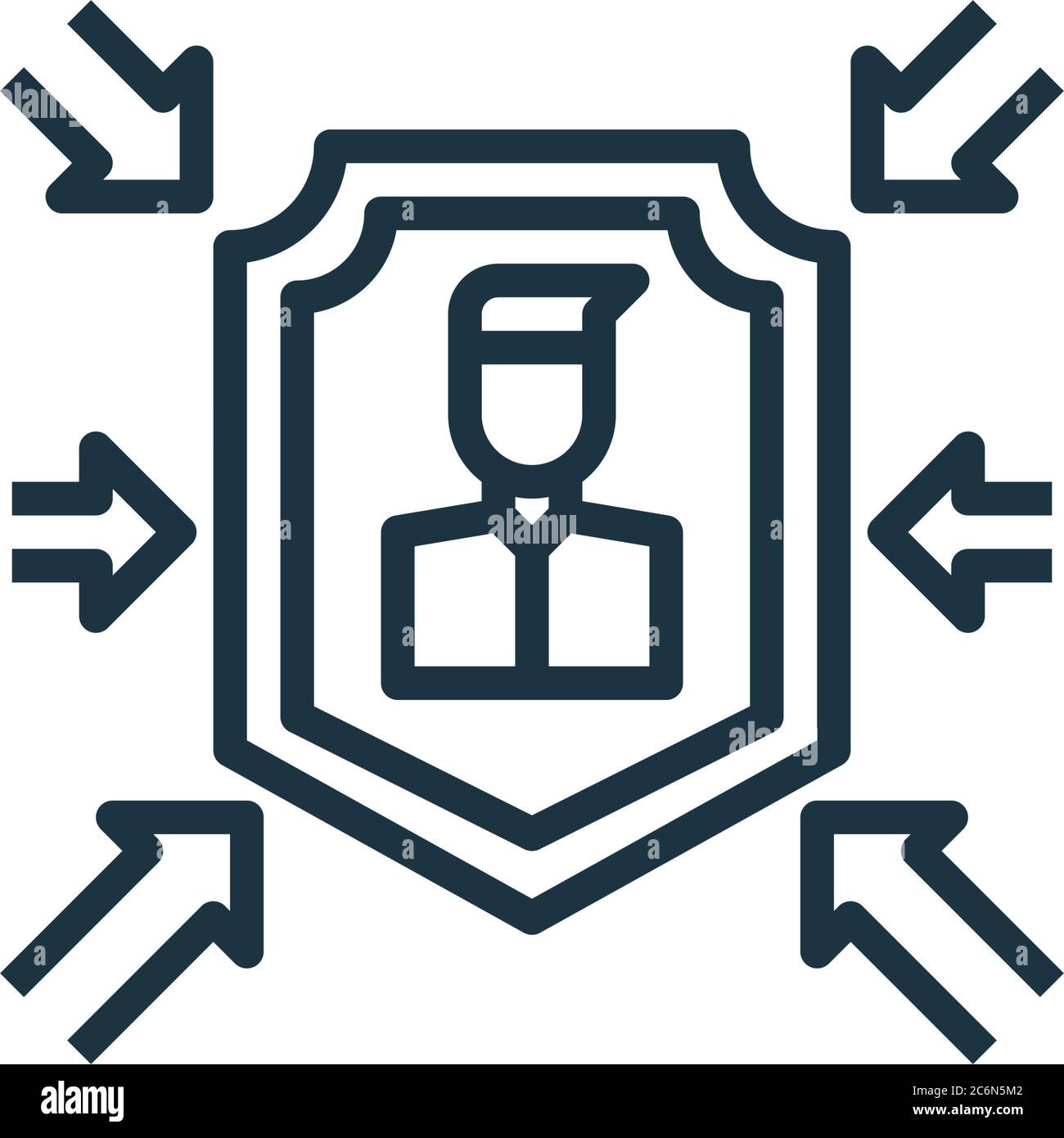 protection vector icon. protection editable stroke. protection linear ...