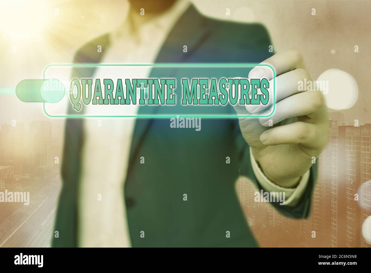 Word writing text Quarantine Measures. Business photo showcasing safety ...