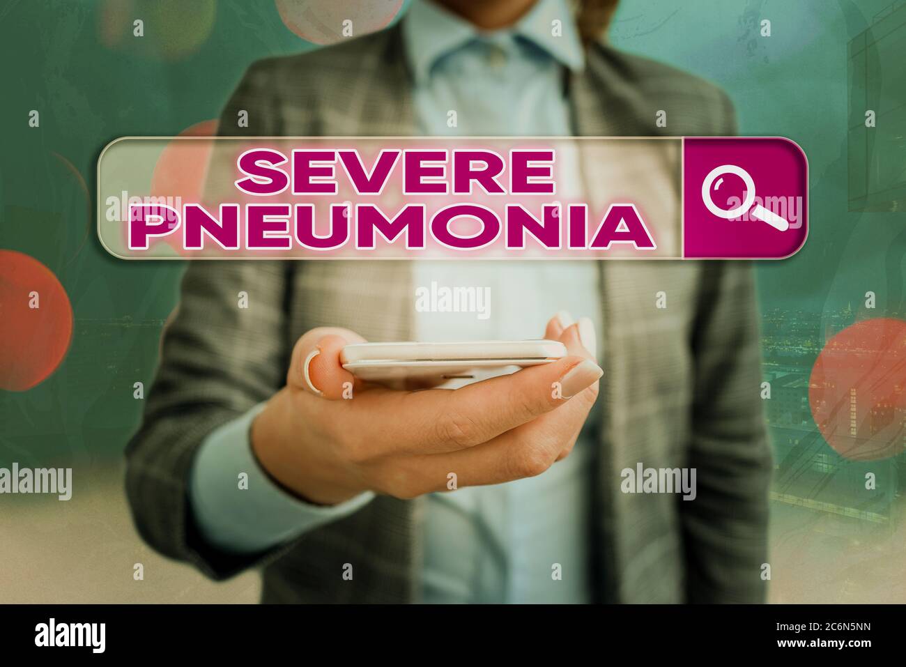 Text sign showing Severe Pneumonia. Business photo showcasing acute ...