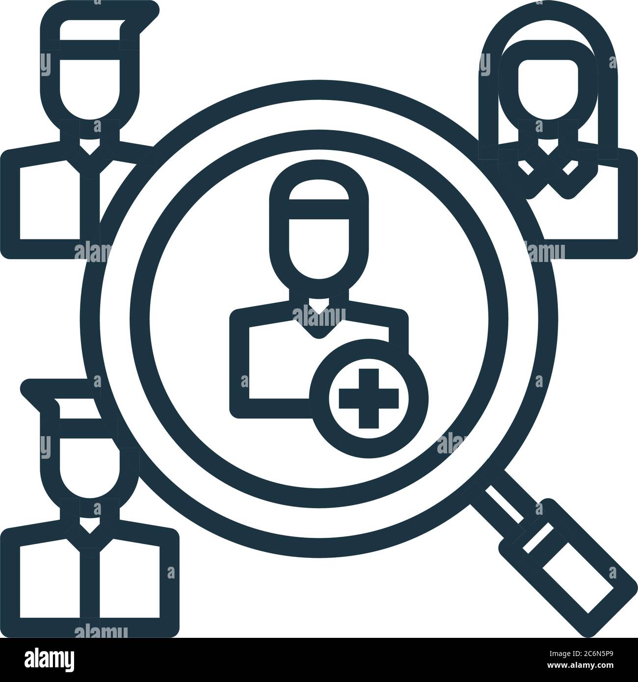 human resources vector icon. human resources editable stroke. human ...