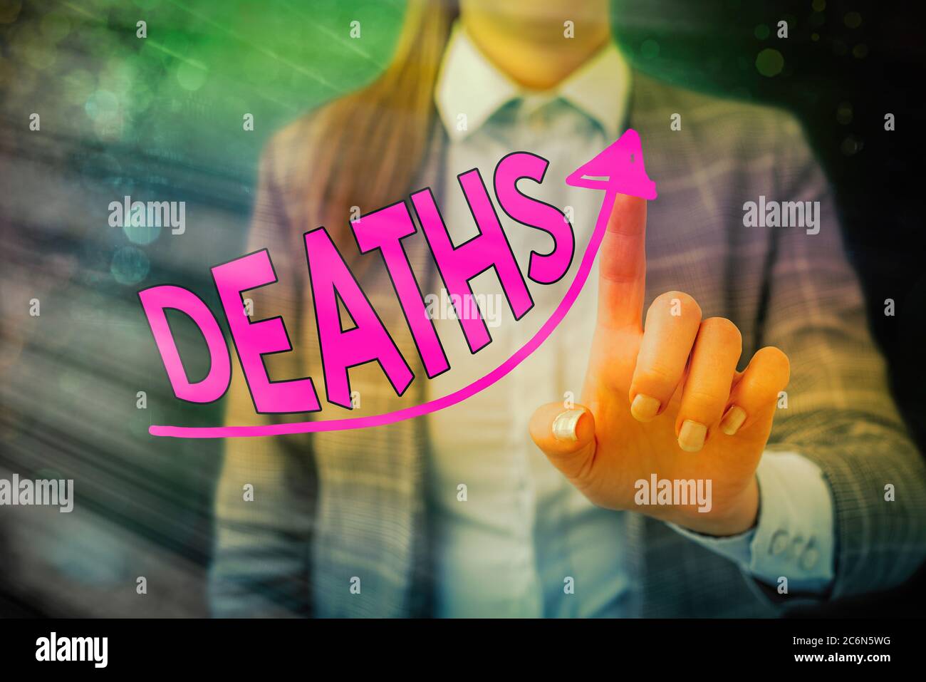 Handwriting text writing Deaths. Conceptual photo permanent cessation ...