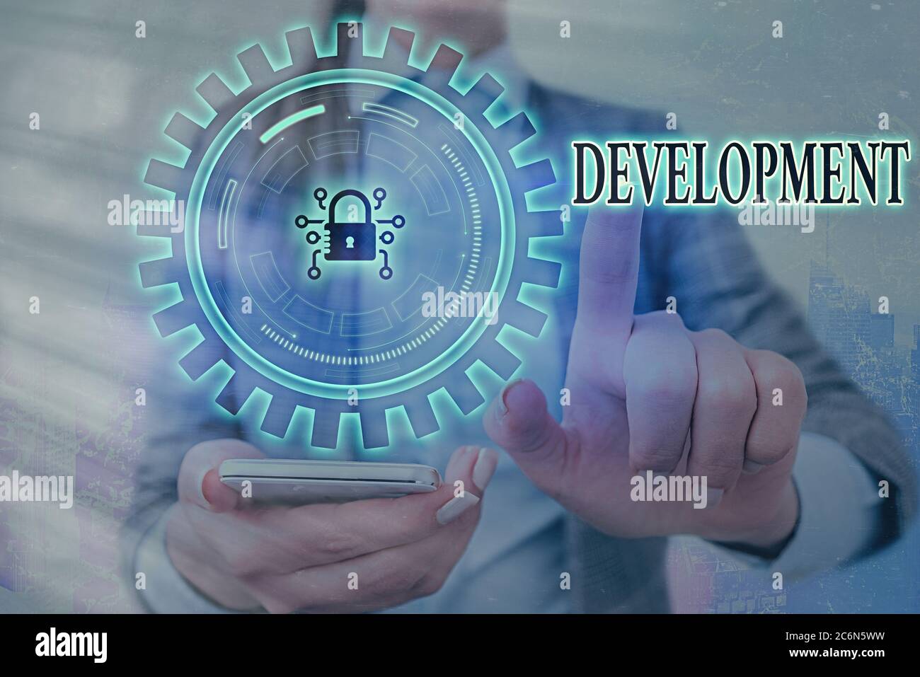 Writing note showing Development. Business concept for a cycle in which ...