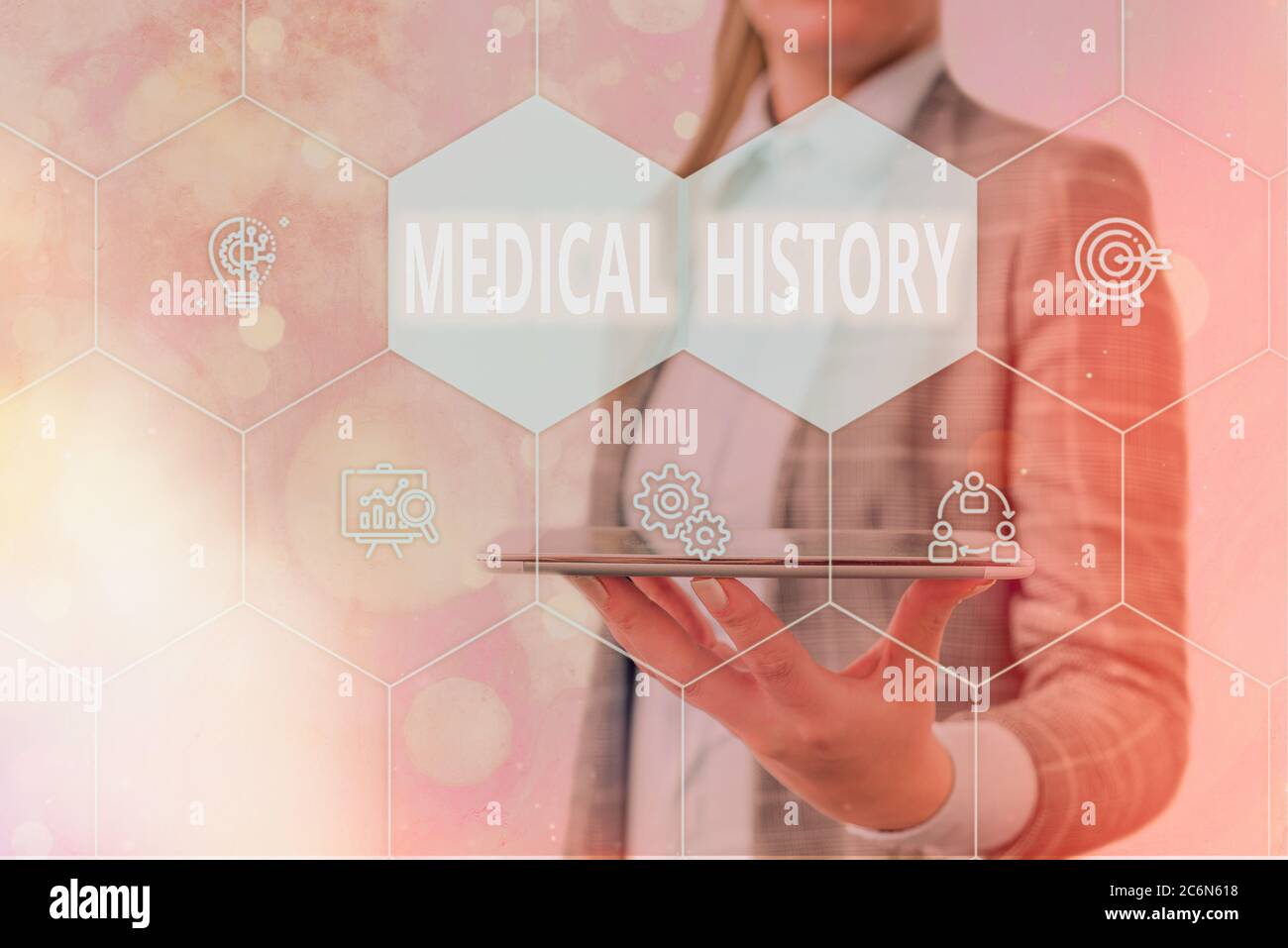 Handwriting text Medical History. Conceptual photo record of past ...