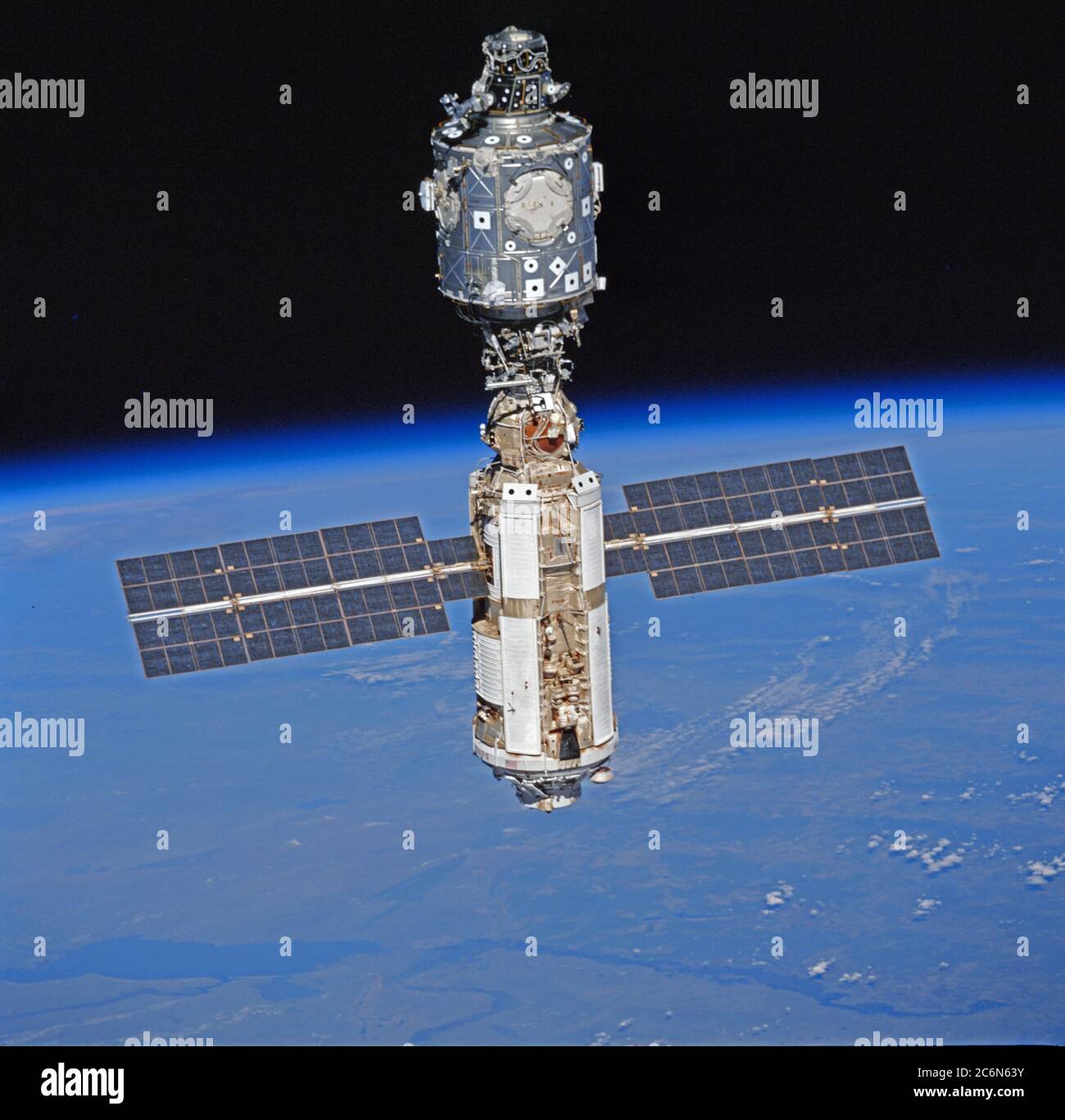 (3 June 1999) --- A STS-96 crew member aboard Discovery recorded this ...