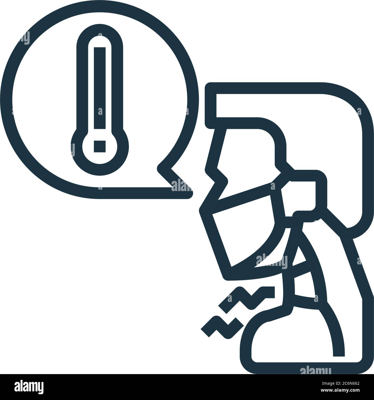 fever vector icon. fever editable stroke. fever linear symbol for use ...