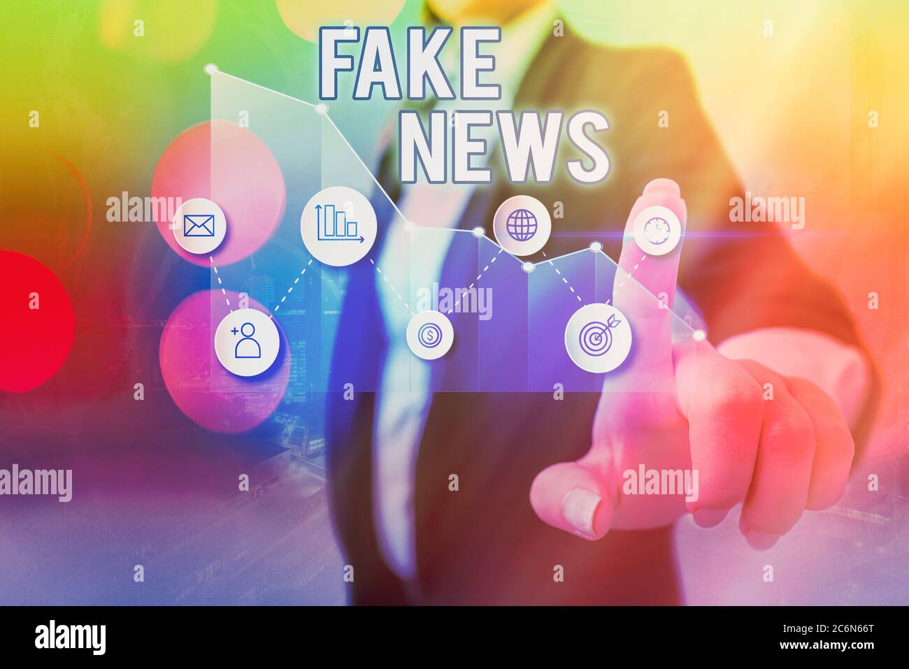 Text sign showing Fake News. Business photo showcasing false ...