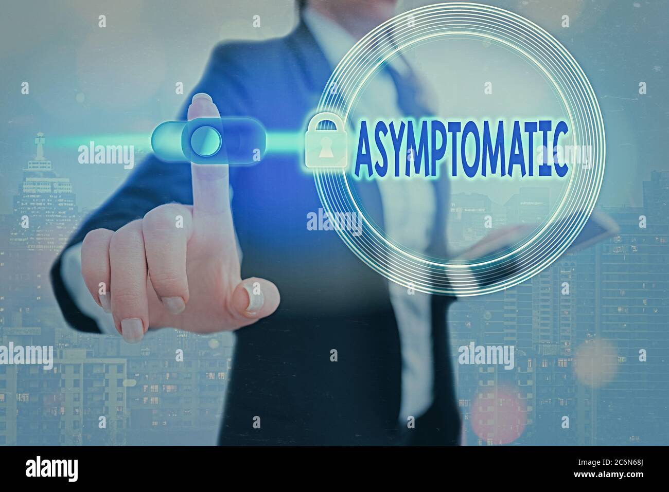 Conceptual hand writing showing Asymptomatic. Concept meaning a ...