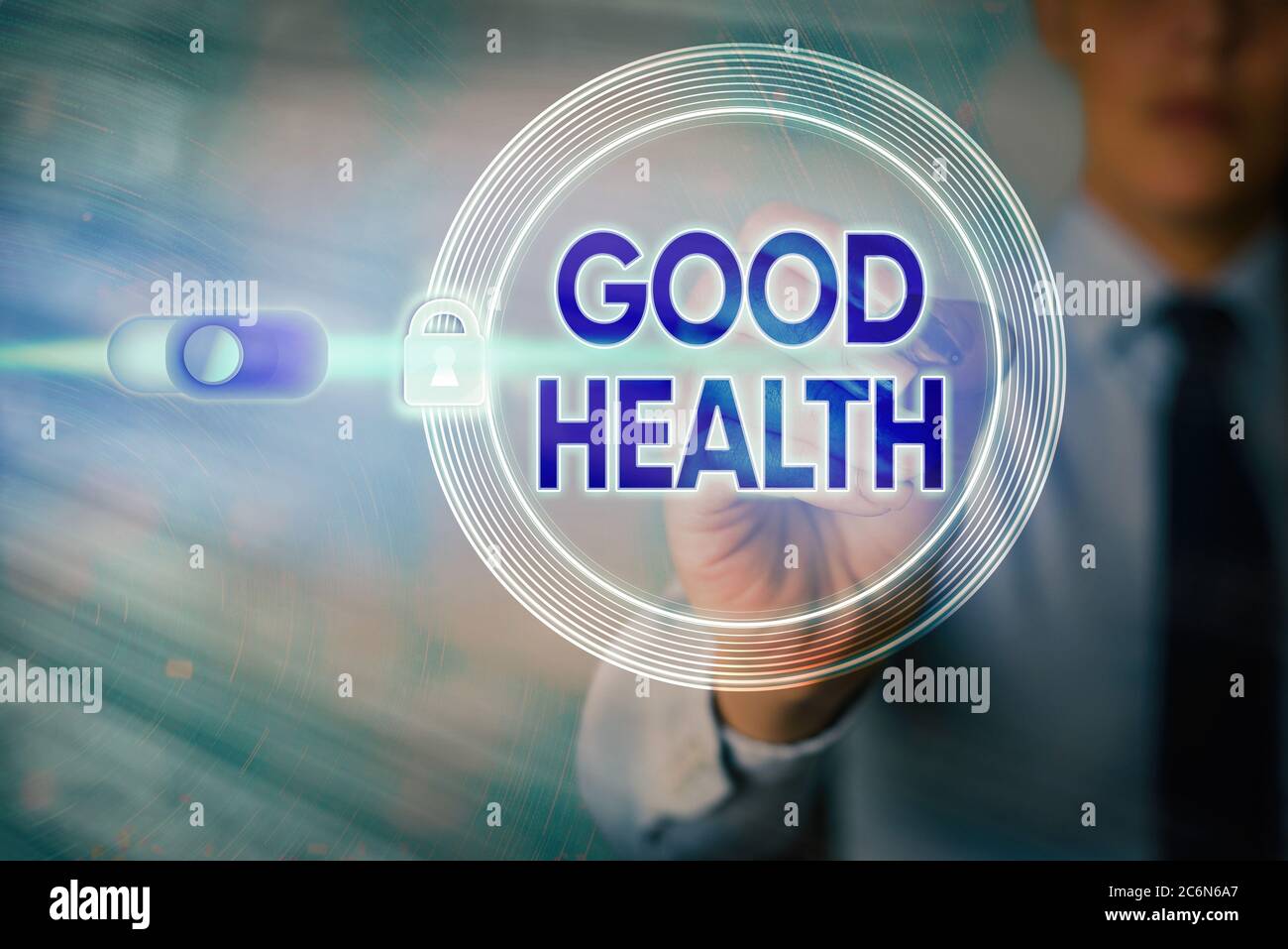 Writing note showing Good Health. Business concept for state of being ...