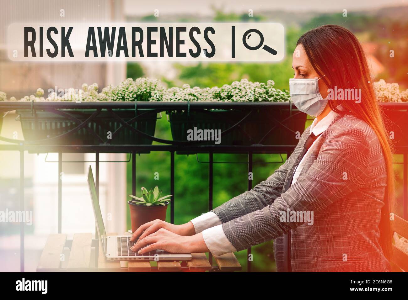 Writing note showing Risk Awareness. Business concept for recognizing ...