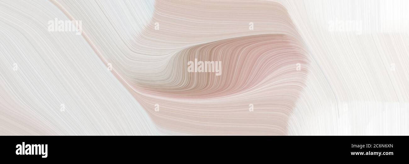 abstract flowing horizontal header with light gray, rosy brown and ...