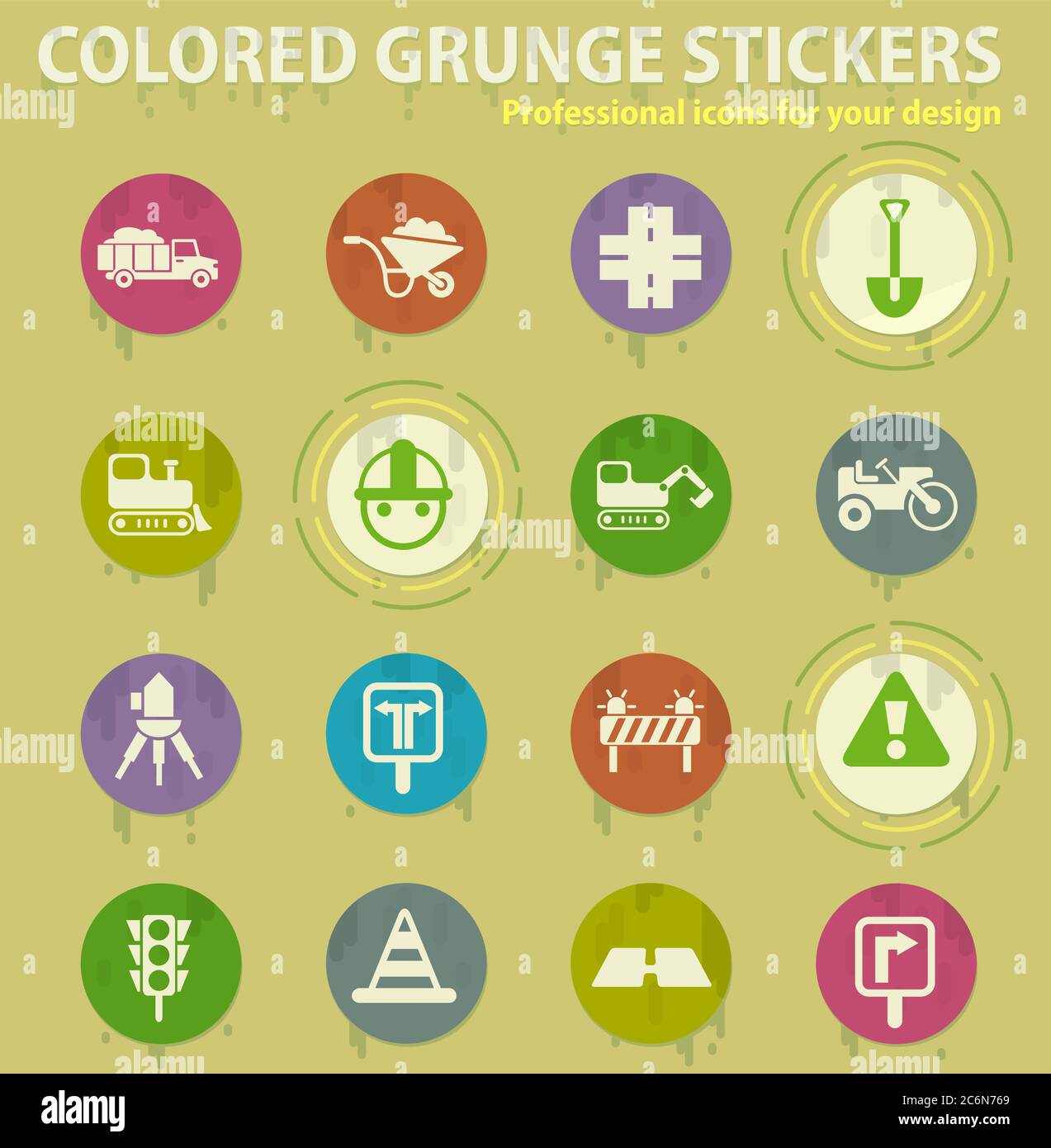 road repairs icon set Stock Vector Image & Art - Alamy