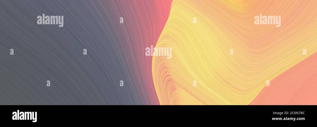 abstract colorful designed horizontal banner with burly wood, dim gray ...