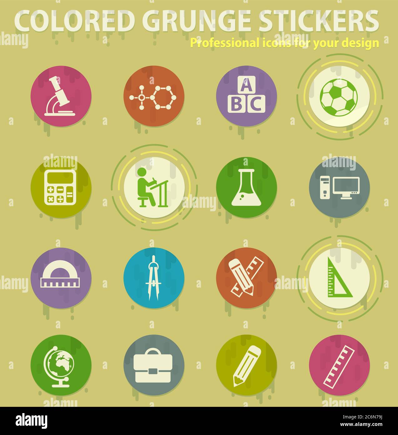 school icon set Stock Vector Image & Art - Alamy