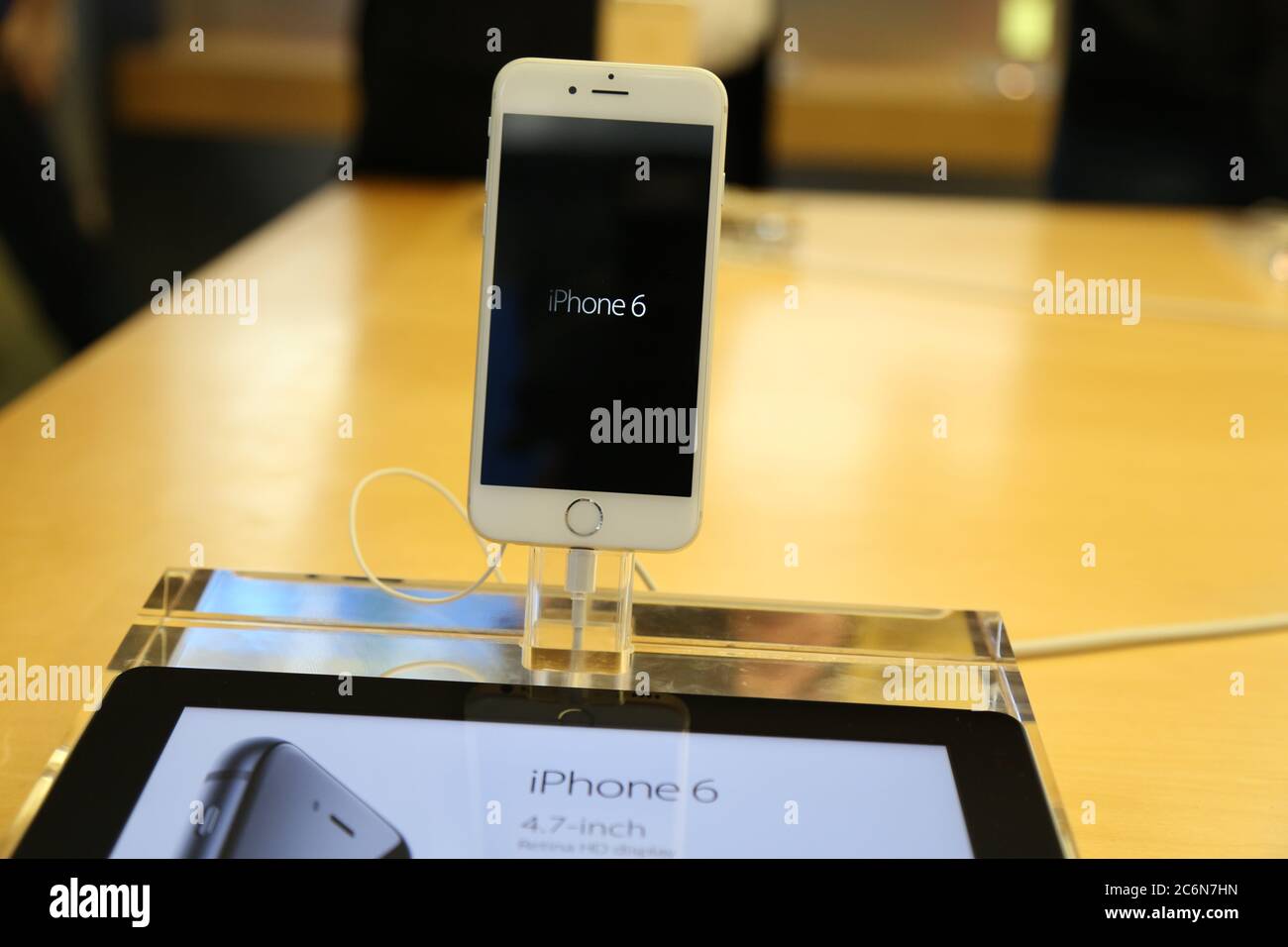 The new iPhone 6 on the launch day at the flagship Apple store on ...