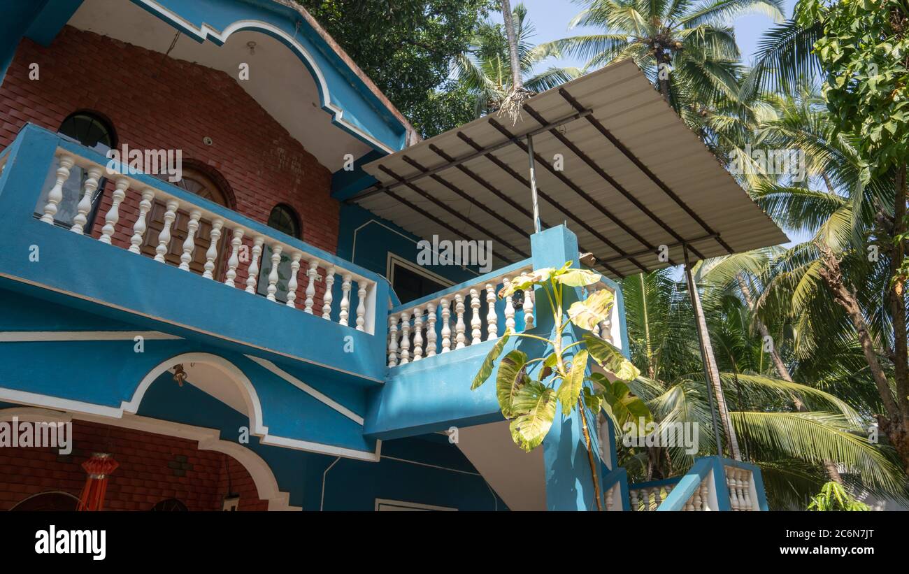 Colourful house. A Modern Style House in Goa India. Residential ...
