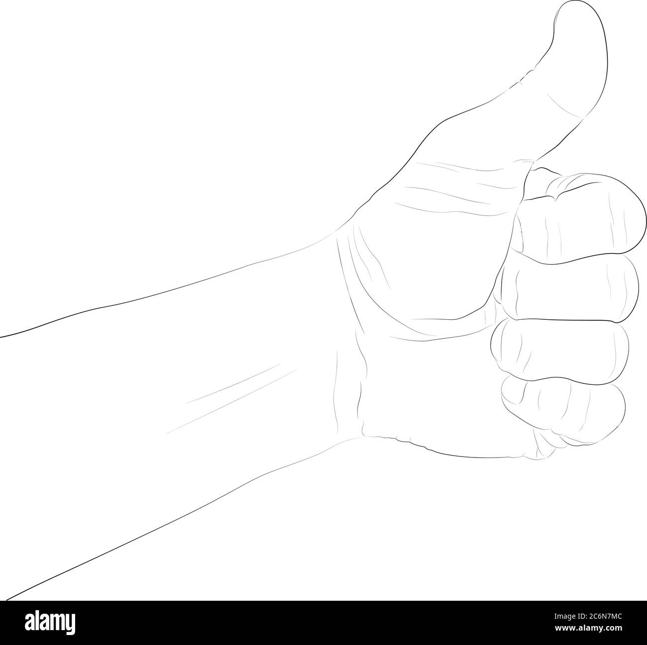 Right Hand Reaching Up Drawing