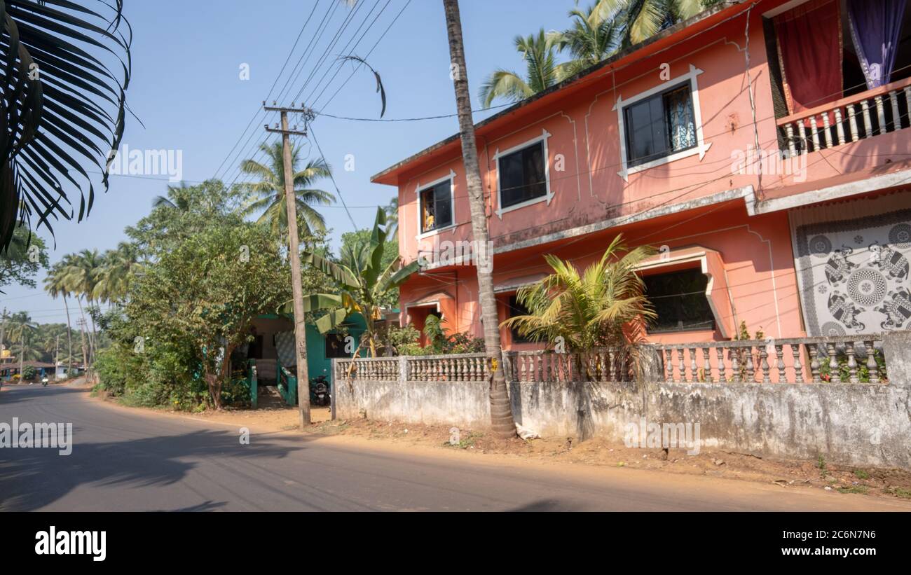 Colourful house. A Modern Style House in Goa India. Residential ...