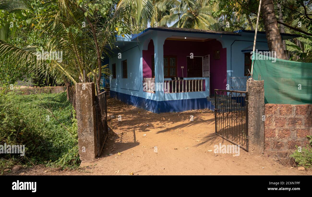 Colourful house. A Modern Style House in Goa India. Residential ...