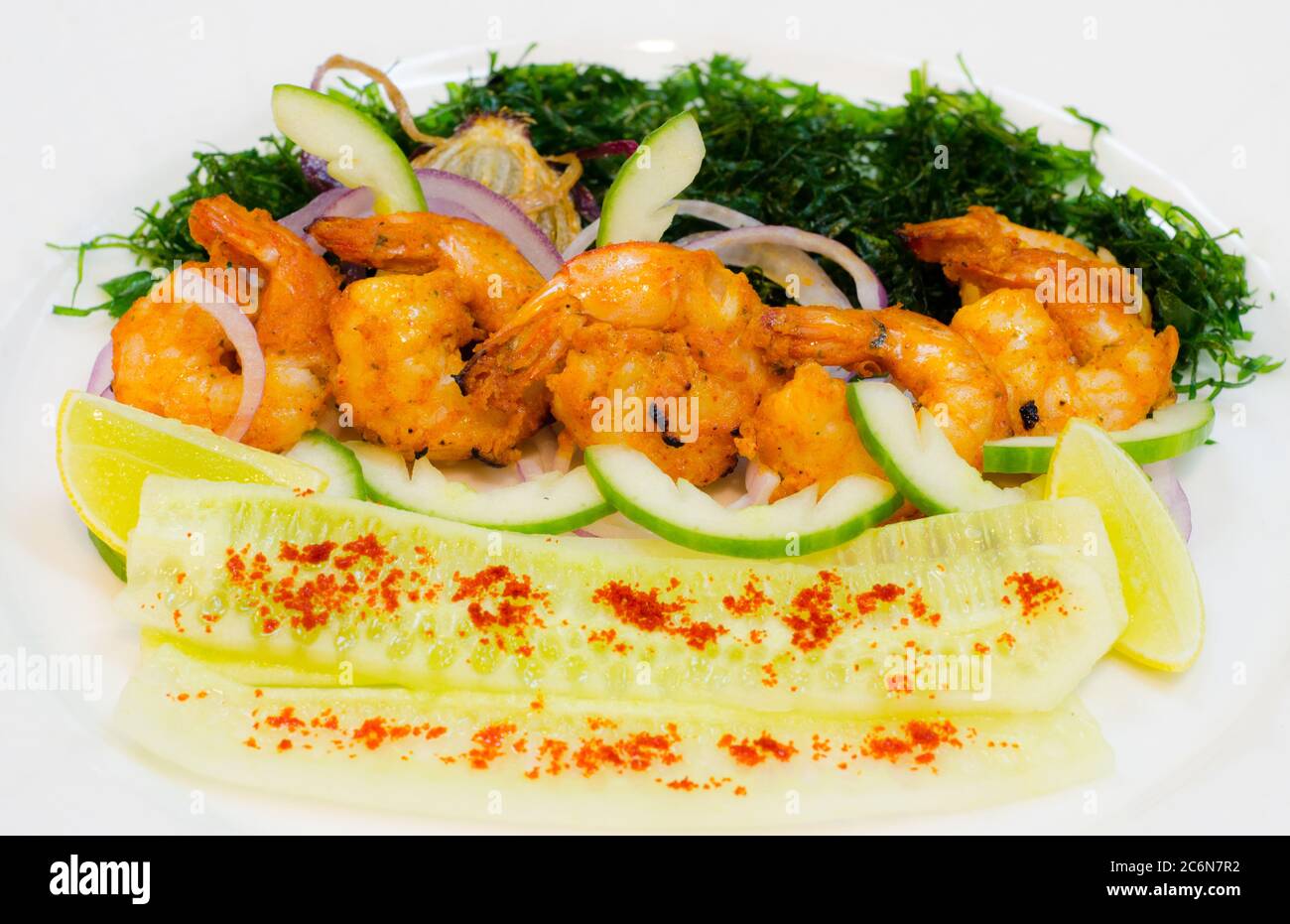 Tasty Prawns with great presentation Stock Photo - Alamy