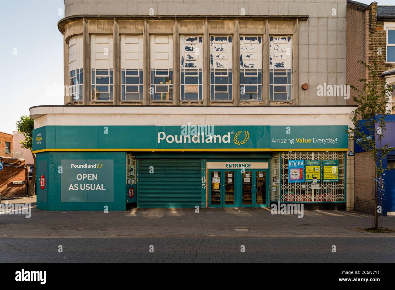 Shops on High Street North, East Ham, London Stock Photo - Alamy