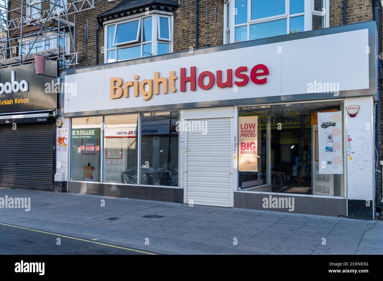Shops on High Street North, East Ham, London Stock Photo - Alamy