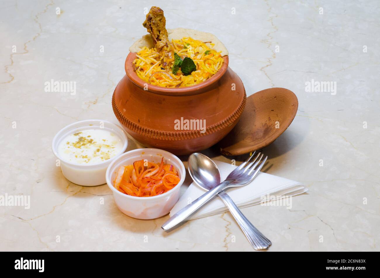 Tasty Chicken Biryani with great presentation Stock Photo - Alamy