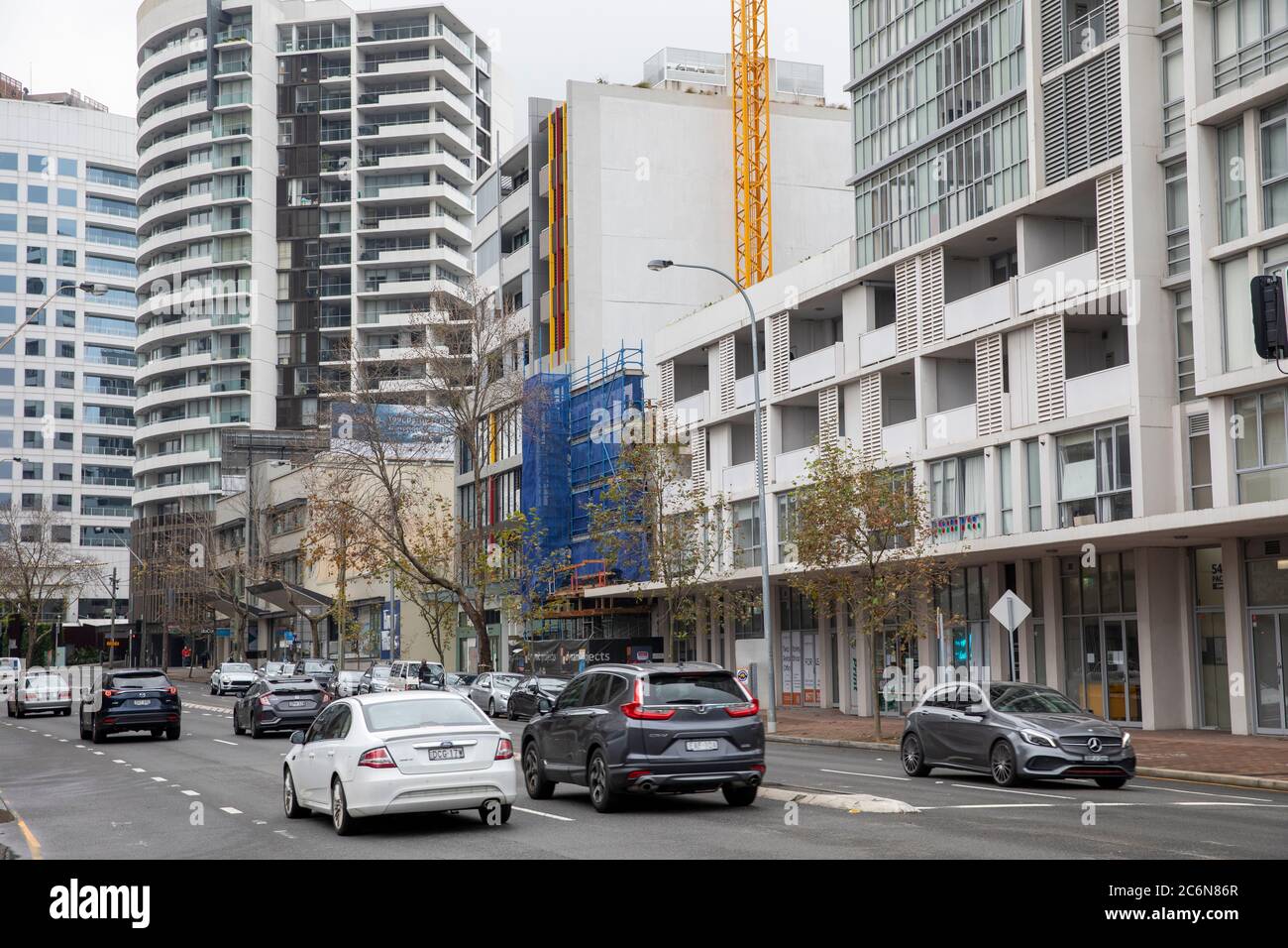 St Leonards in north Sydney and urban development taking place along ...