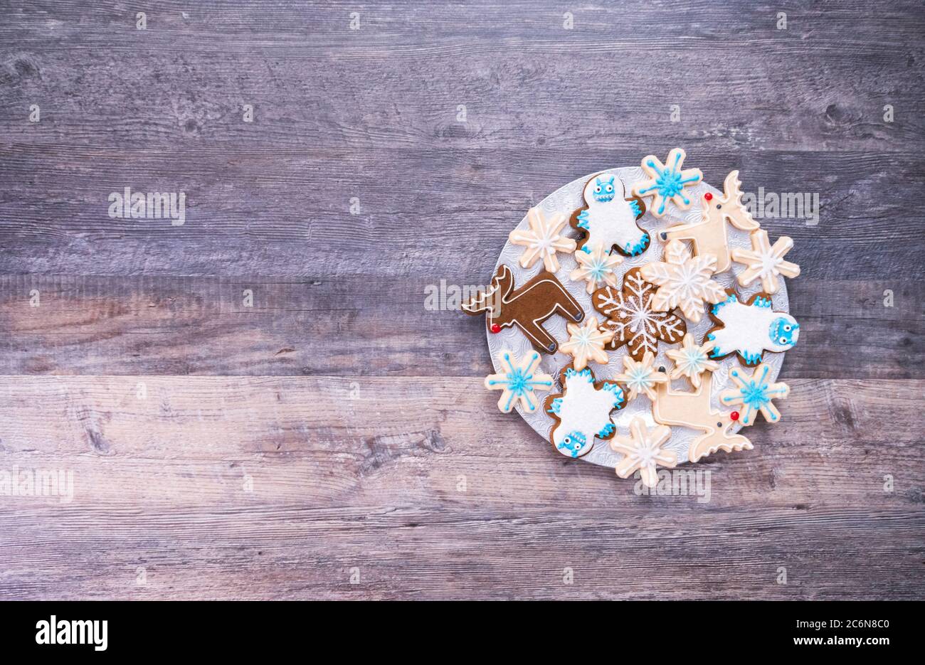 Christmas cookies decorated with royal icing Stock Photo - Alamy