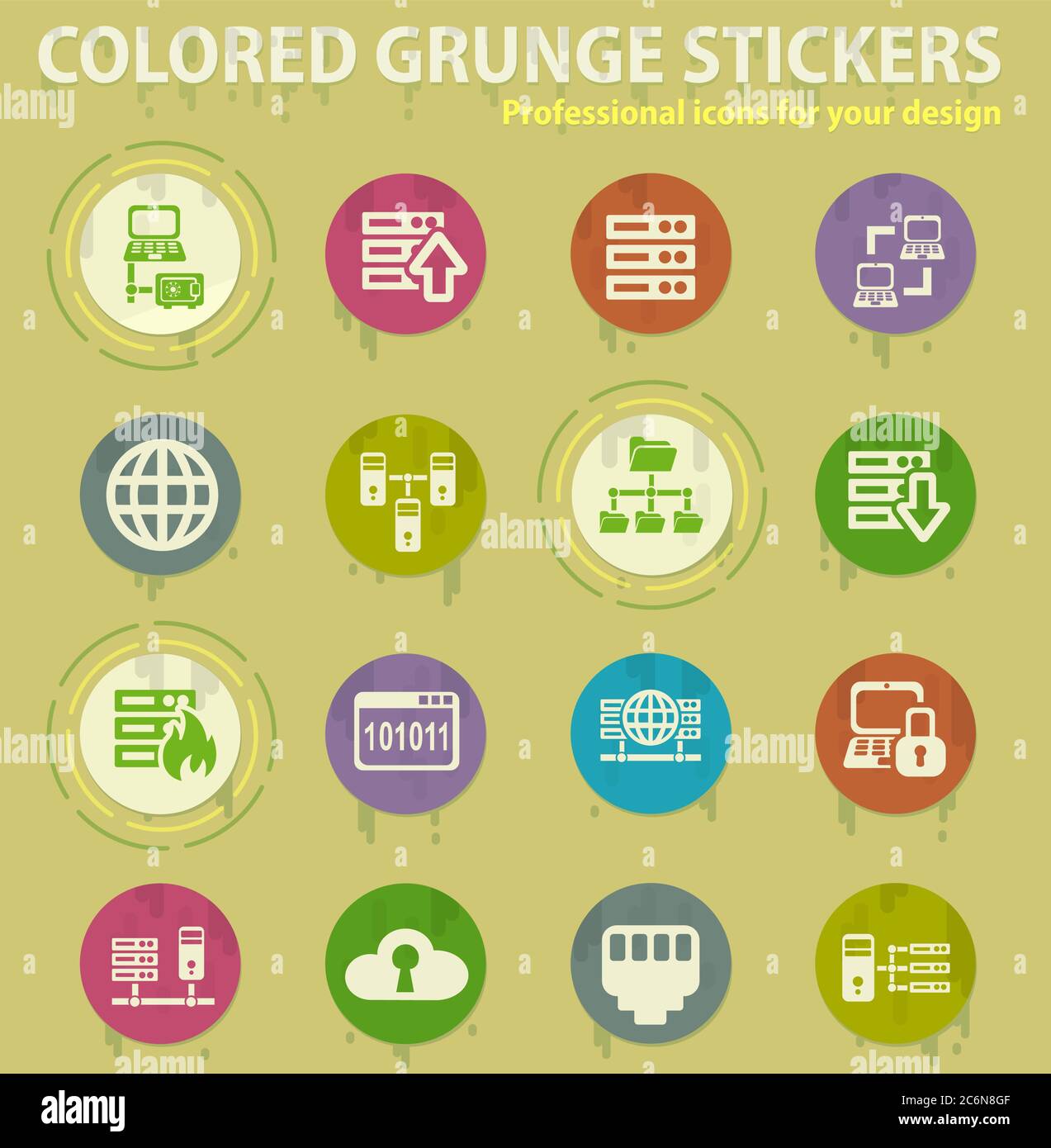 Server rack cloud icons Stock Vector Images - Alamy