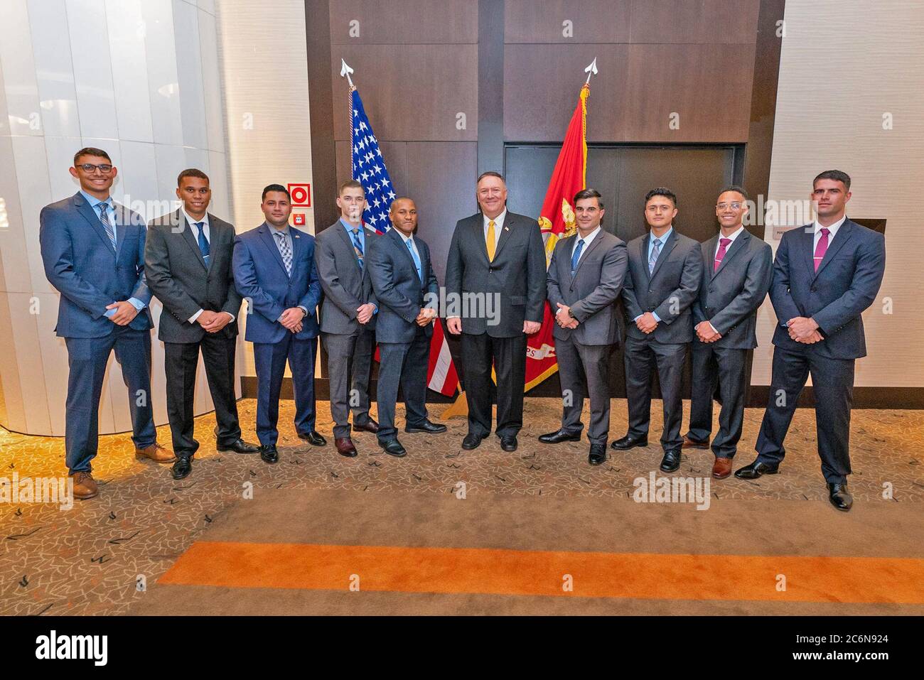 Secretary Pompeo Meets with Marine Security Guards at U.S. Embassy ...
