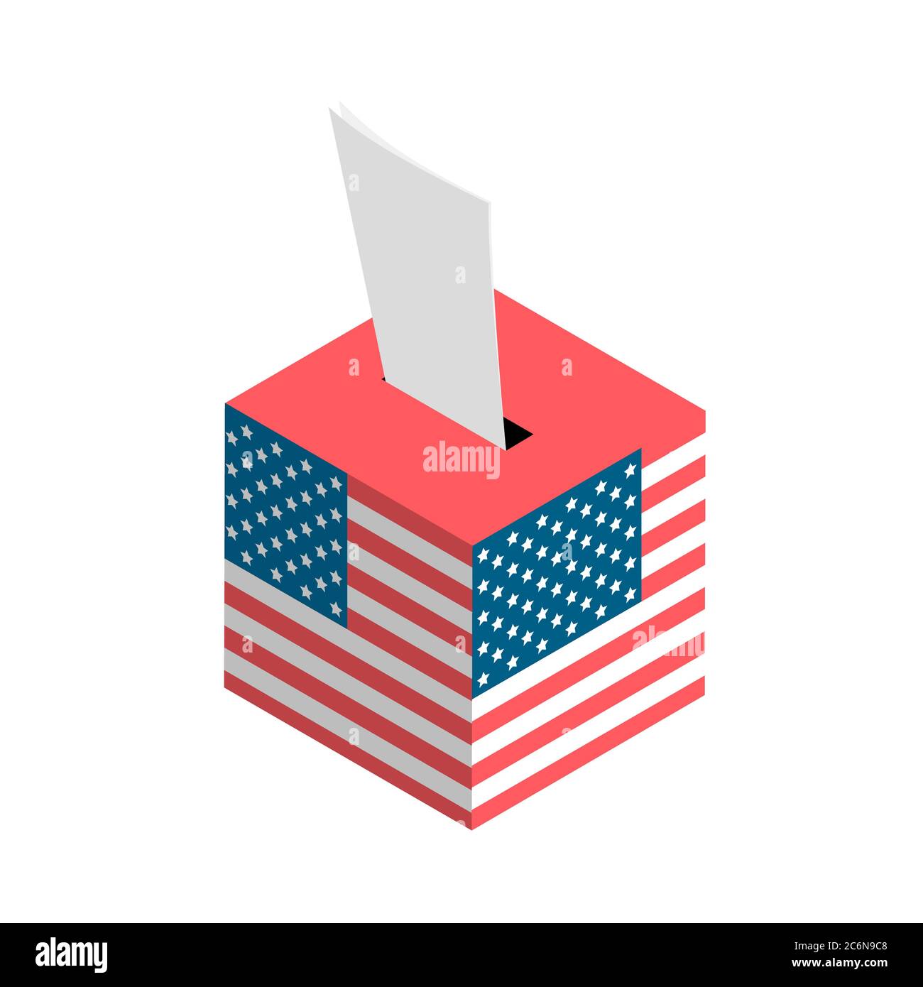 USA election. Ballot box with American flag Stock Vector Image & Art ...