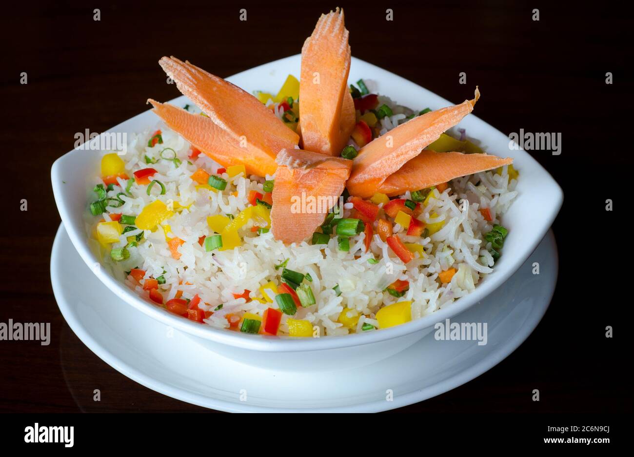 Tasty Fried Rice pasta with great presentation Stock Photo - Alamy