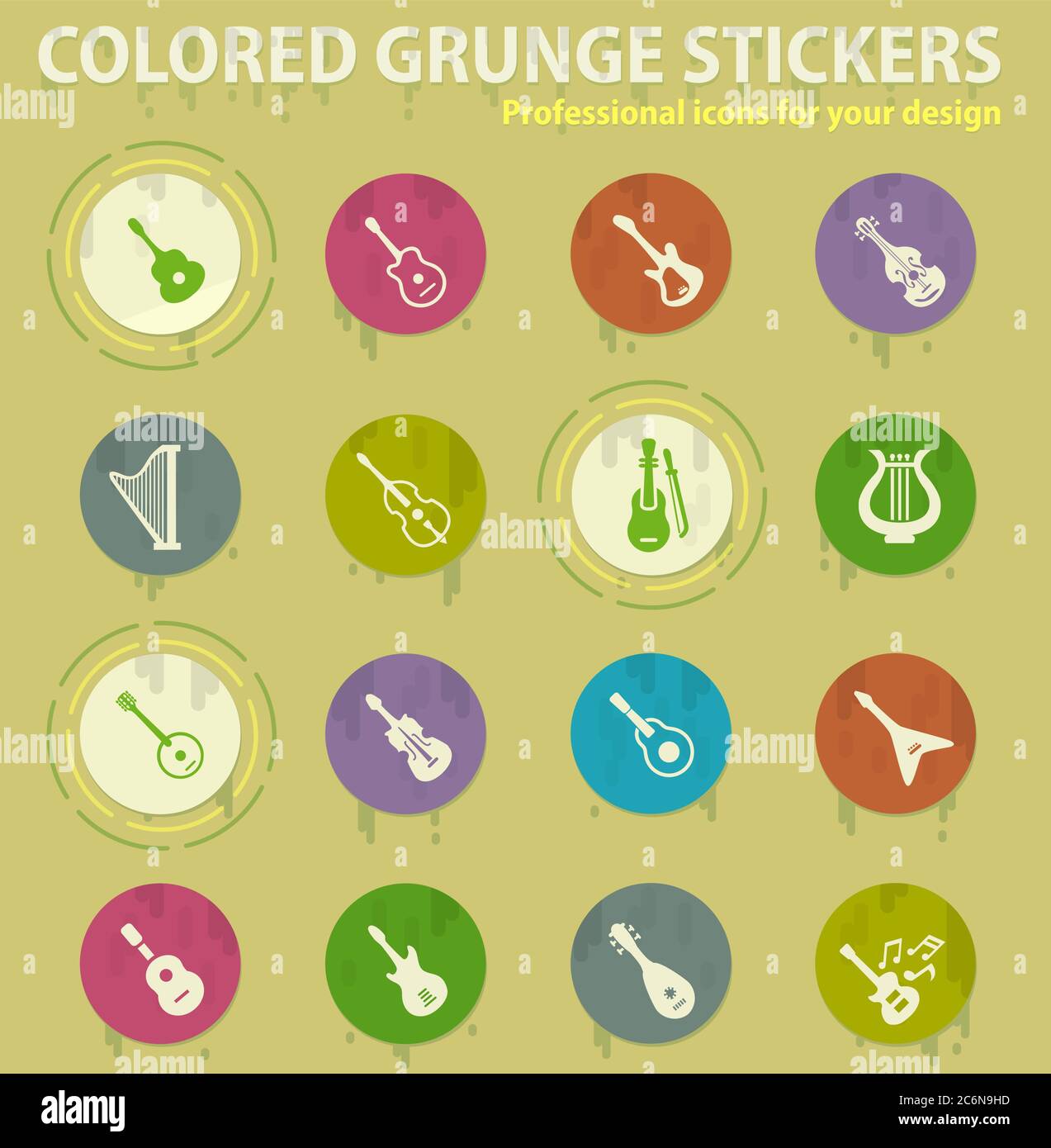 string instruments icon set Stock Vector Image & Art - Alamy